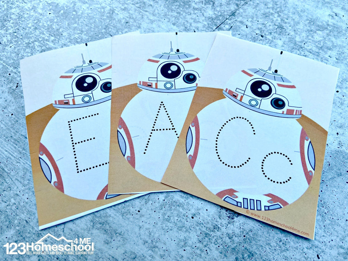 Star Wars Alphabet Letter Tracing Printables Activity – Open Edutalk
