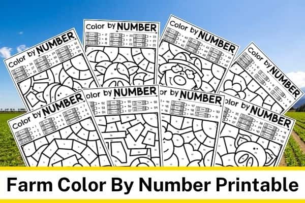 Free Farm Color By Number Printable – Open Edutalk
