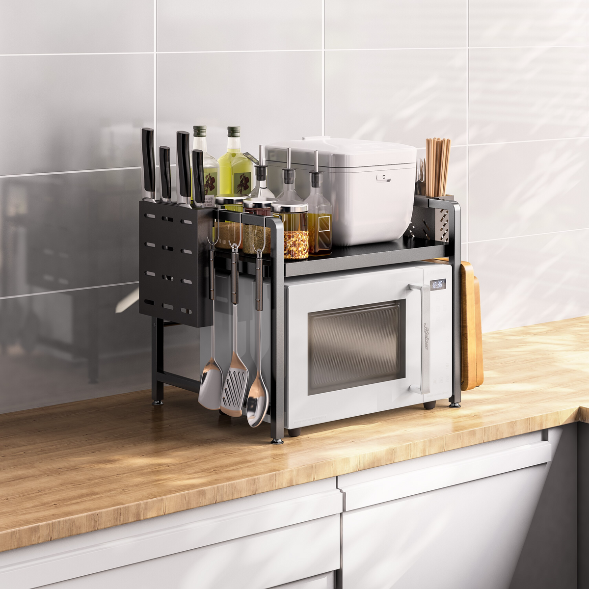 Expandable Kitchen Counter Shelf Rack Organizer – Open Edutalk